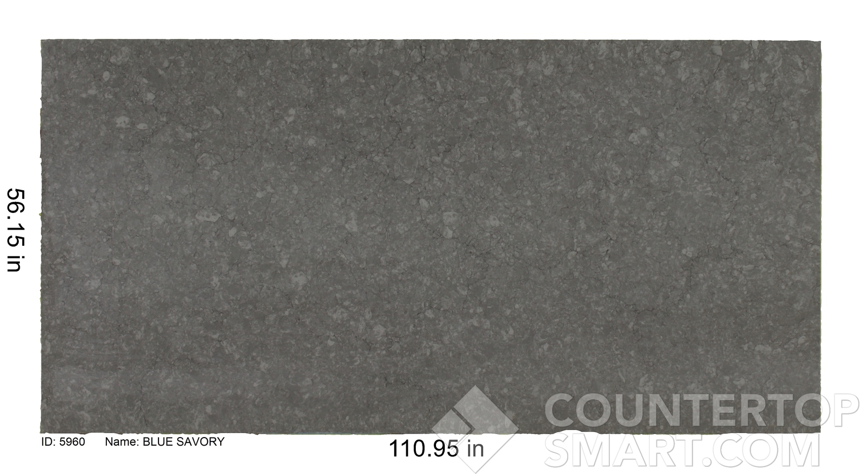 Blue Savoy Quartz Countertop Remnant 110"x56" Polished 3.0cm