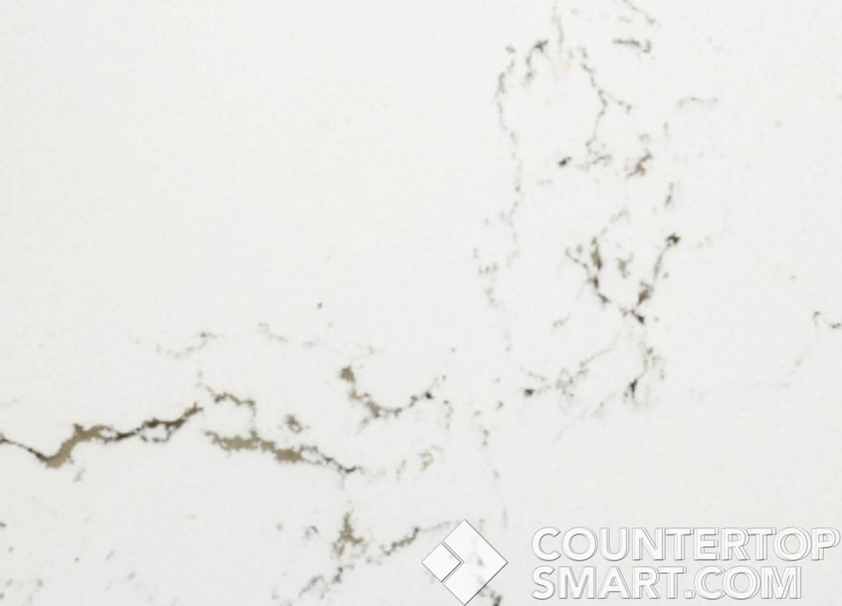 Bianco Cascade Quartz Countertop Remnant 126"x56" Polished 3.0cm