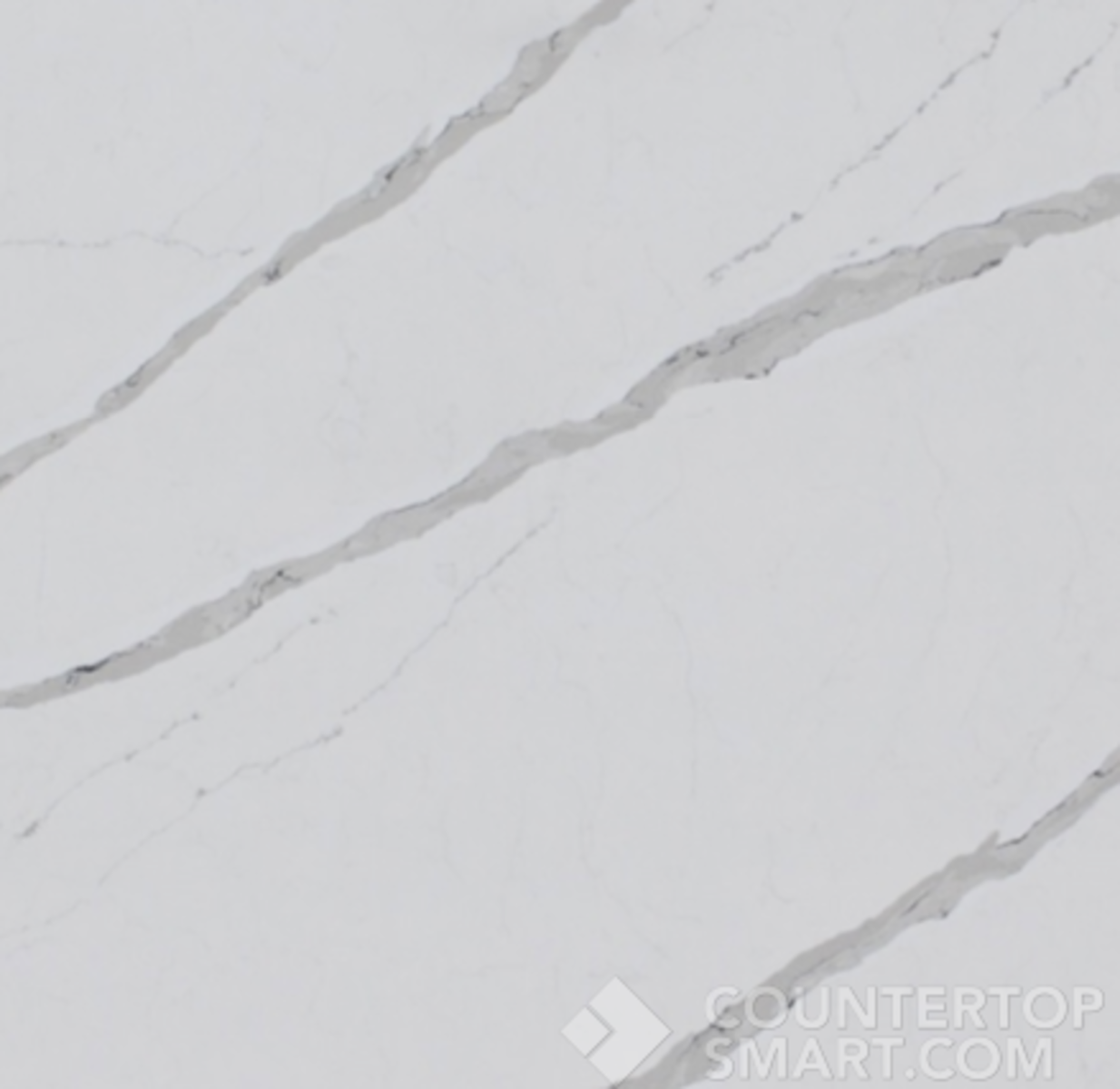 Arabescato Quartz Countertop Remnant 52"x24" Polished 3.0cm