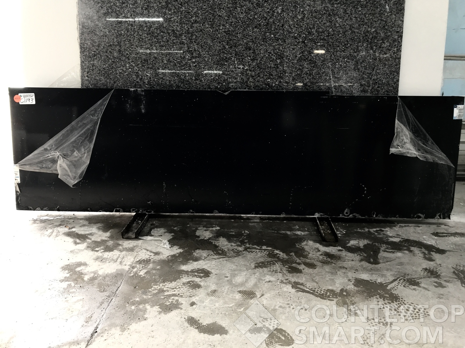 Black Starlight Quartz Countertop Remnant 126"x34" Polished 2.0cm