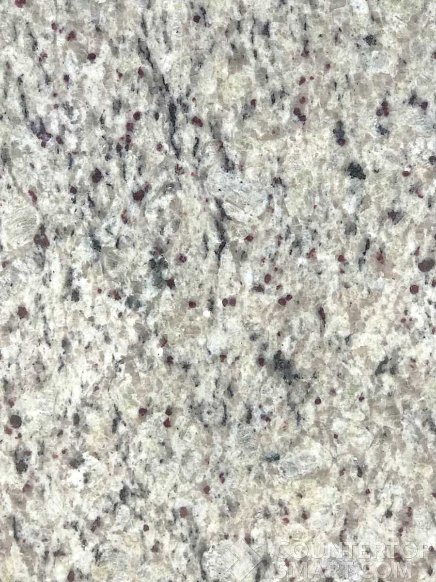 Ornamental White Granite Countertop Remnant 77"x23" Polished 3.0cm