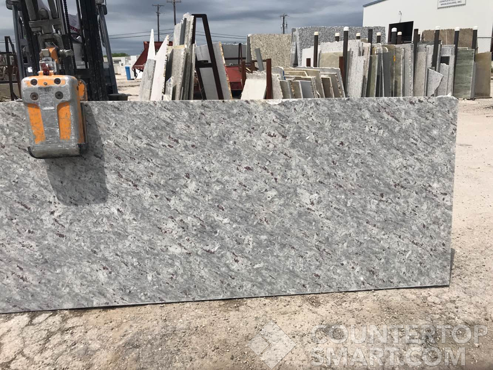 Moon White Granite Countertop Remnant 131"x32" Polished 3.0cm
