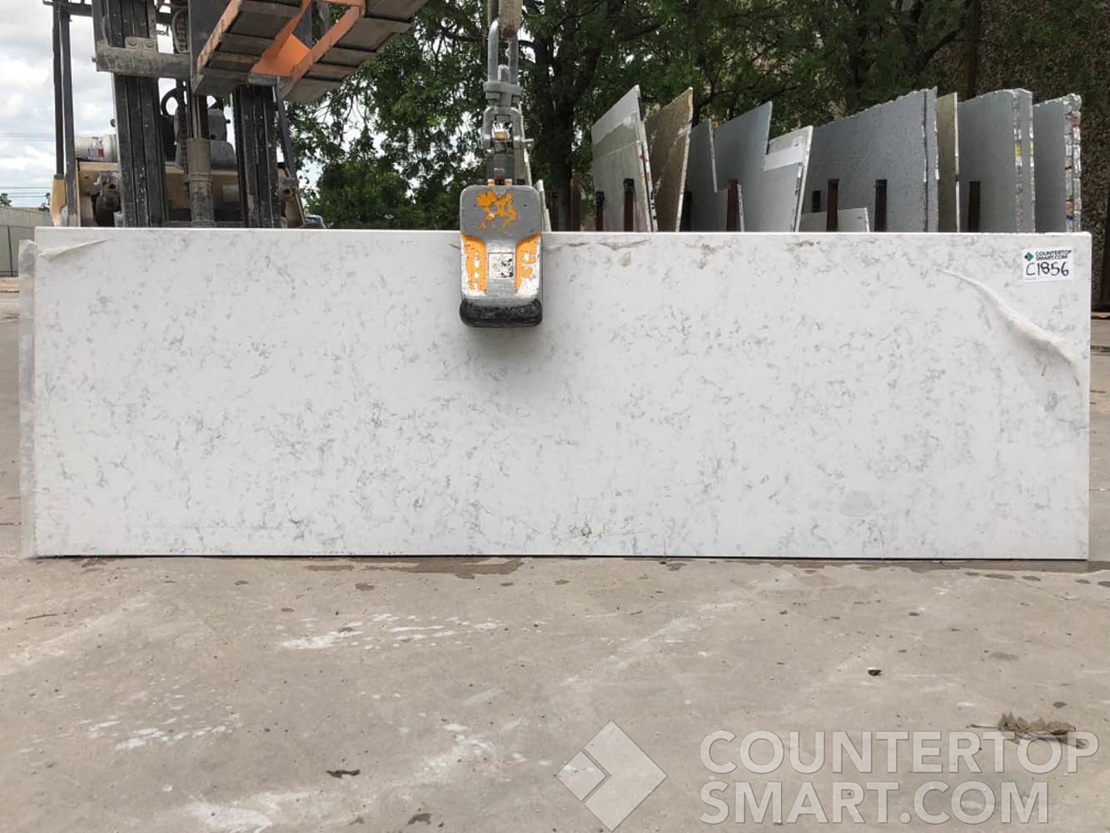Carrara Grey Quartz Countertop Remnant 94"x29" Polished 3.0cm