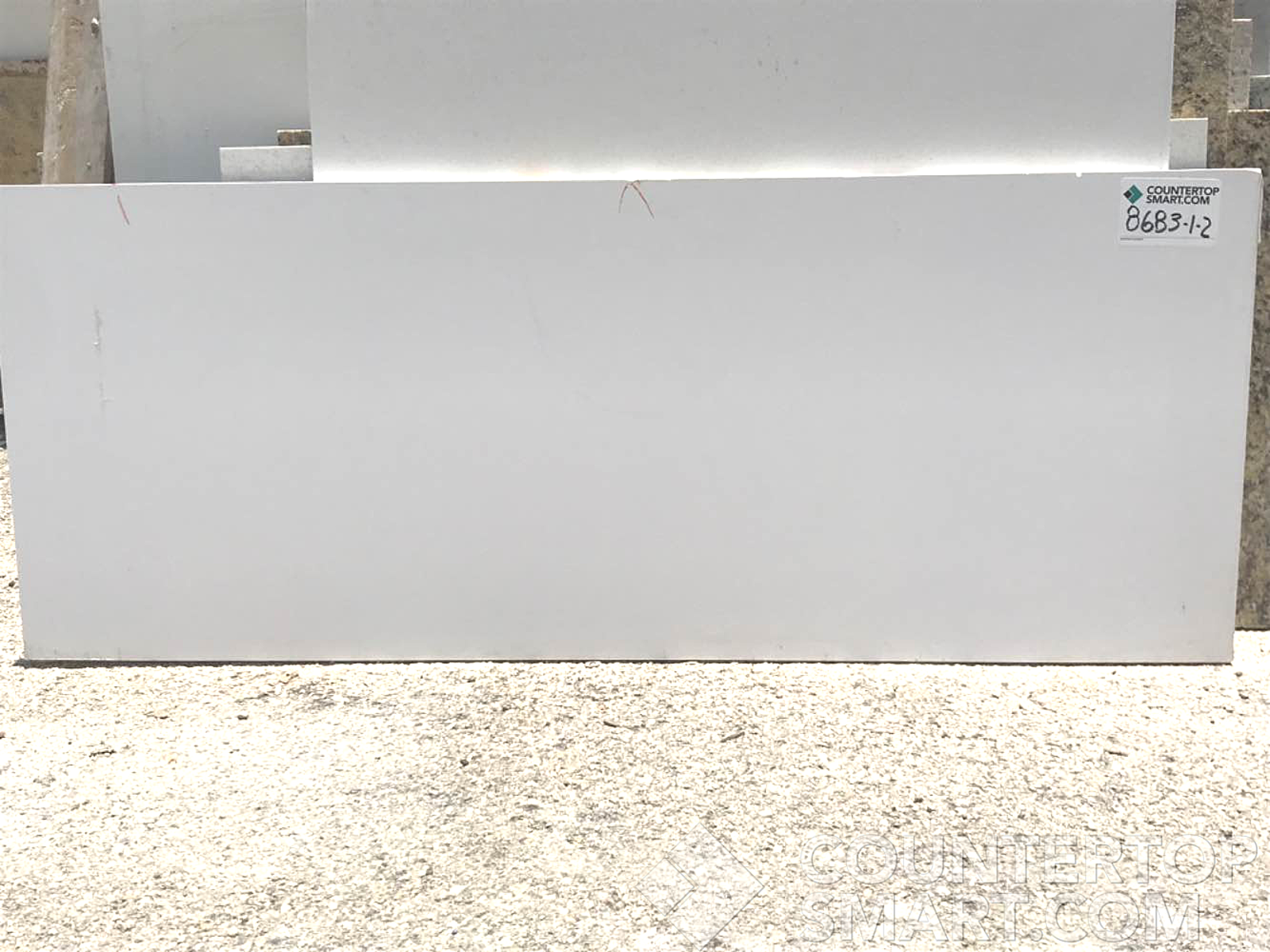 White Zeus Extreme Quartz Countertop Remnant 58"x23" Honed 2.0cm