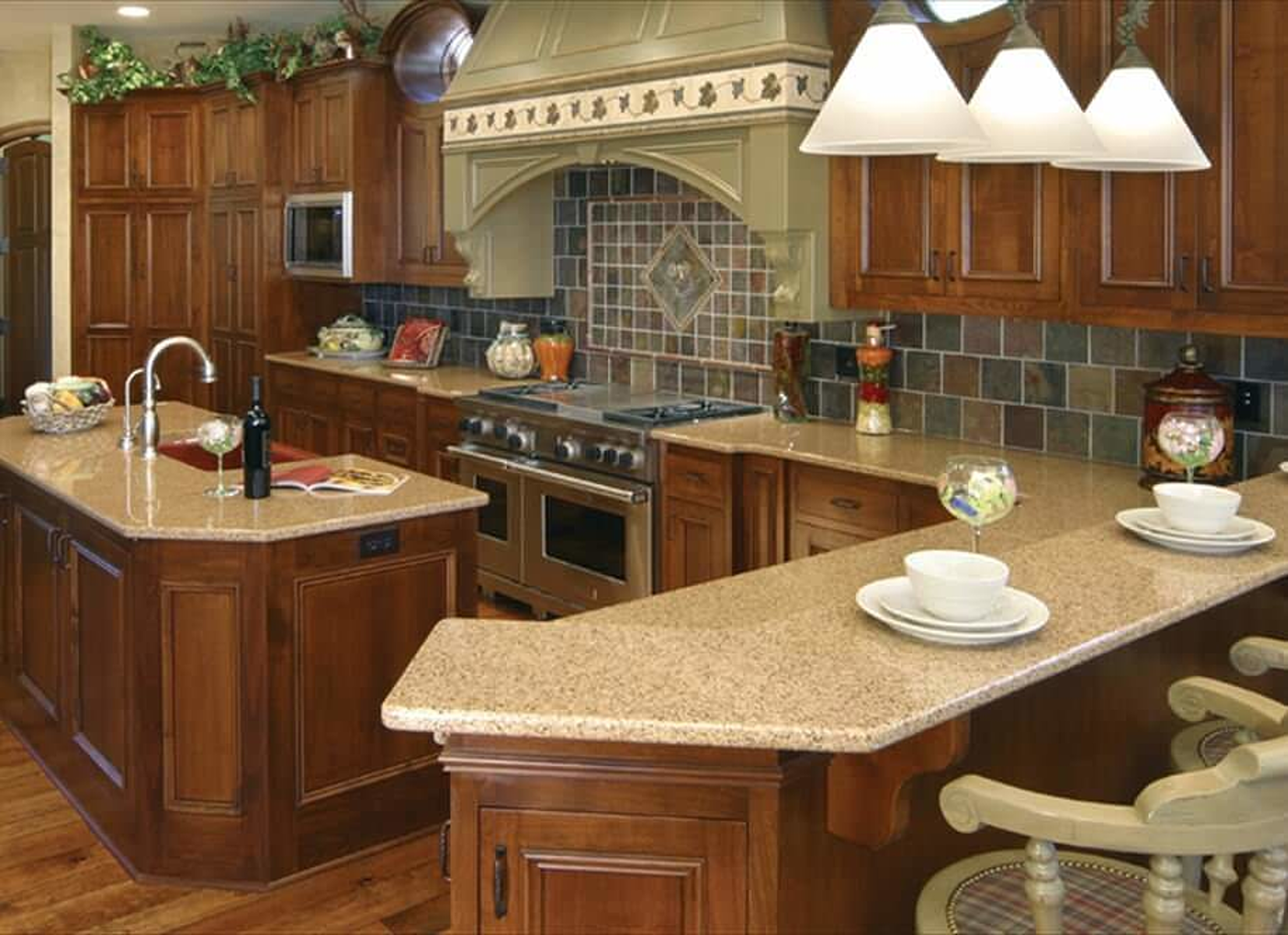 Buy Custom Cambrian Gold Quartz Countertops - Austin, TX