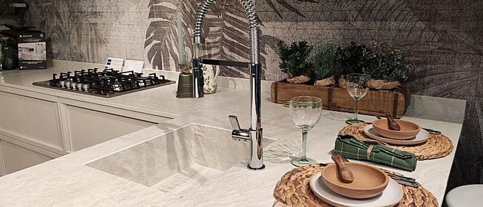 Liquid Shell Sintered Countertops at Cosentino Center Austin